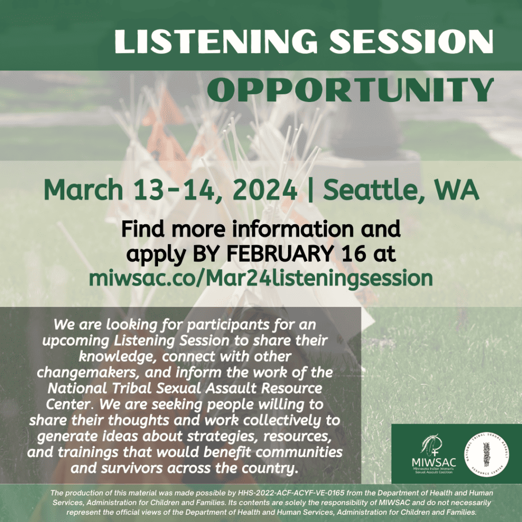 Seeking Participants for National Listening Session - Minnesota Indian ...